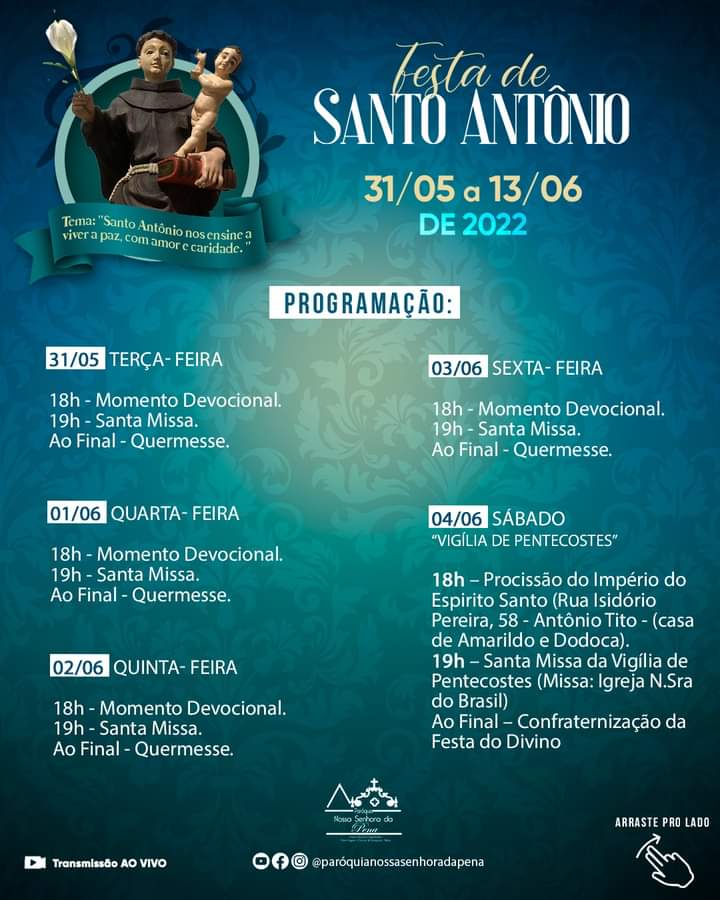 13 de junho: Dia de Santo Antônio. Conheça um pouco da história - Jojô ...